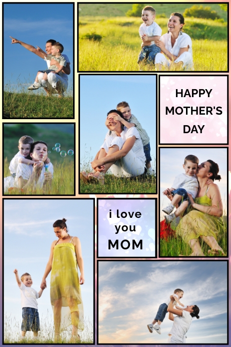 MOTHER'S DAY COLLAGE CARD Template | PosterMyWall