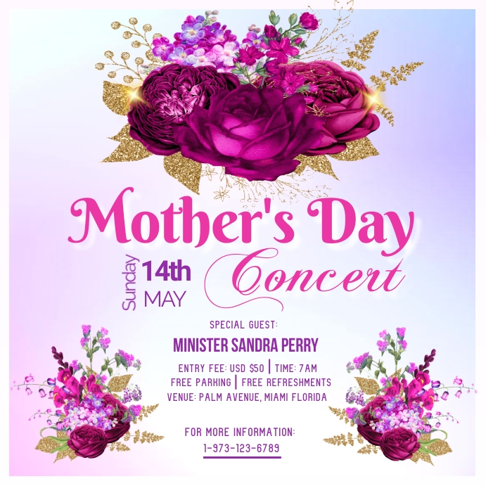 Mother's Day Concert Event Template | PosterMyWall