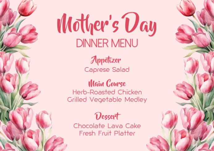 Mother's Day Dinner Menu Template | PosterMyWall