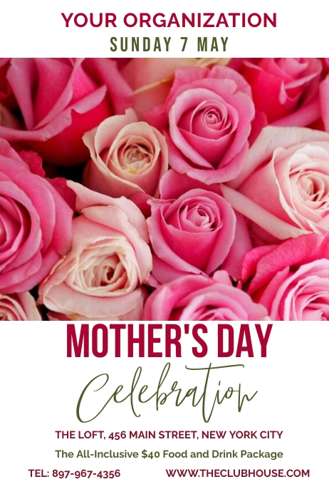 Mother's Day Event Poster Template | PosterMyWall