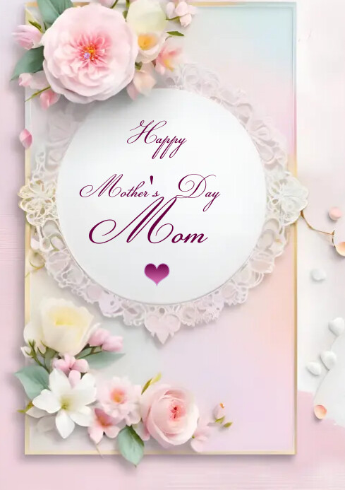 Mother's day floral greeting card Template | PosterMyWall