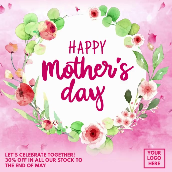 Copy of Mother's Day Flower Animation Video Post | PosterMyWall