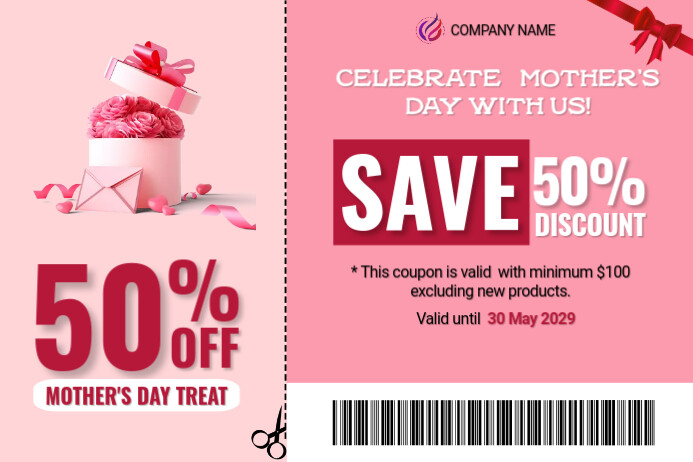 Mother's Day Gift Voucher Template | PosterMyWall
