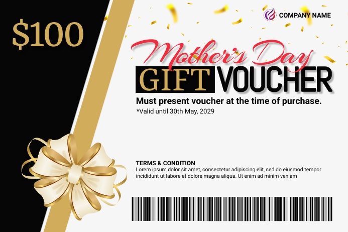 Mother's Day Gift Voucher Template | PosterMyWall