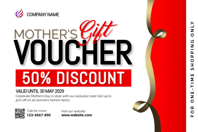 Mother's Day Gift Voucher Template | PosterMyWall