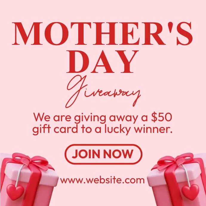 Mother's Day Giveaway Template | PosterMyWall