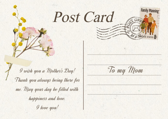 Mother's Day Greeting Card Template | PosterMyWall