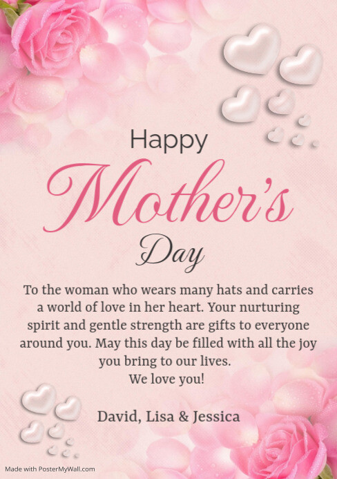 Copy of Mother's Day Greeting Card Template | PosterMyWall
