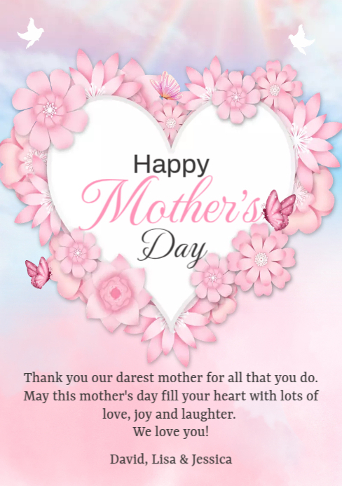 Copy of Mother's Day Greeting Card Template | PosterMyWall