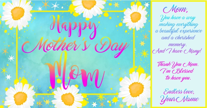 Mother's Day Greeting for Facebook Template | PosterMyWall