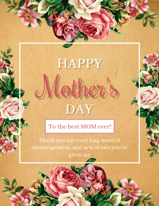 Mother's Day Greetings Card Template | PosterMyWall