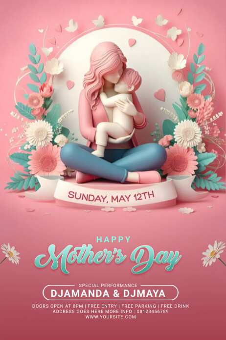 Mother's day grettings poster templat Template | PosterMyWall