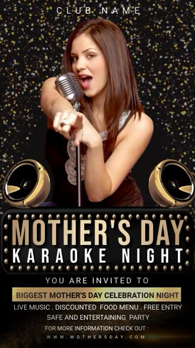 Mother's Day karaoke Night Post Template | PosterMyWall
