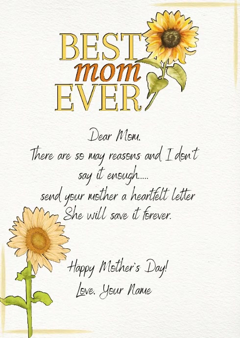 Mothers Day Letter Examples How To Write A Mother's Day Letter Your