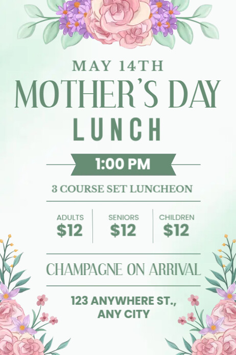 Mother's Day Lunch Ads Template | PosterMyWall