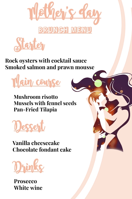Mother's day menu card Template | PosterMyWall