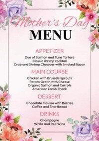 Mother's Day Menu Template | PosterMyWall