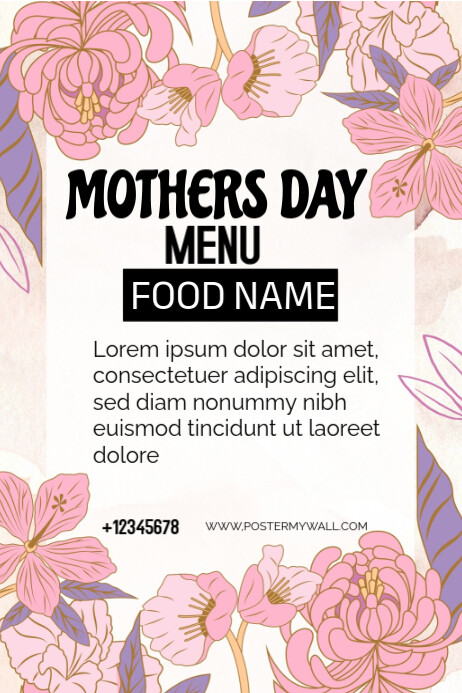Mother's Day Menu Template | PosterMyWall