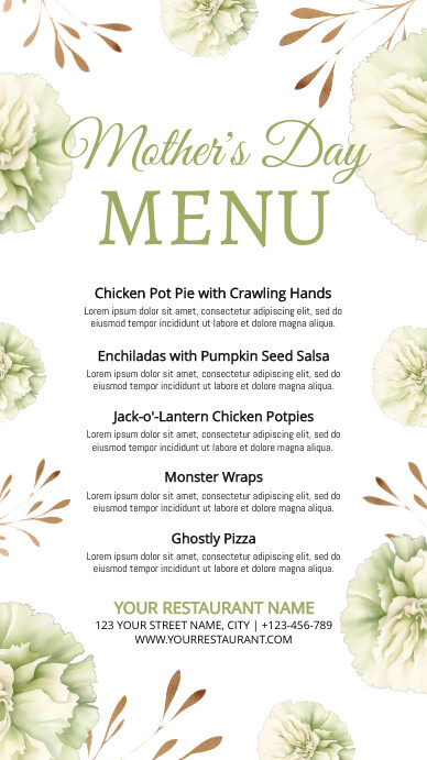 Plantilla de Mother's Day Menu | PosterMyWall