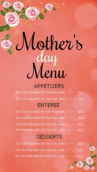 Mother's Day Digital Menu Template | PosterMyWall