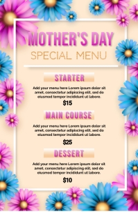 Mother's Day Menu Template | PosterMyWall