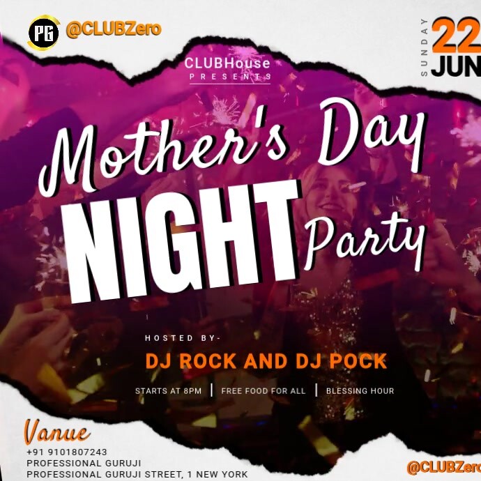 Mother's day night party Template | PosterMyWall