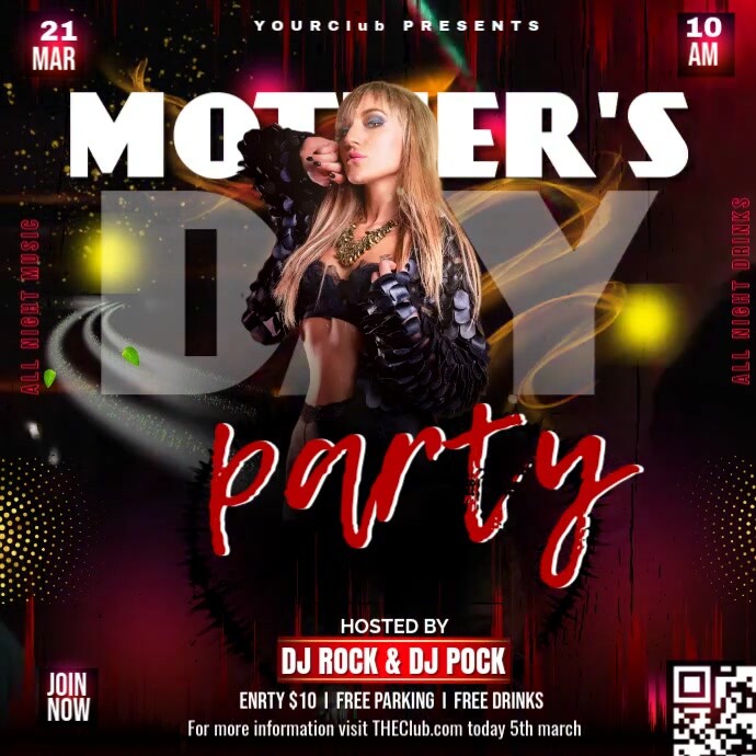Mother's day night party Template | PosterMyWall