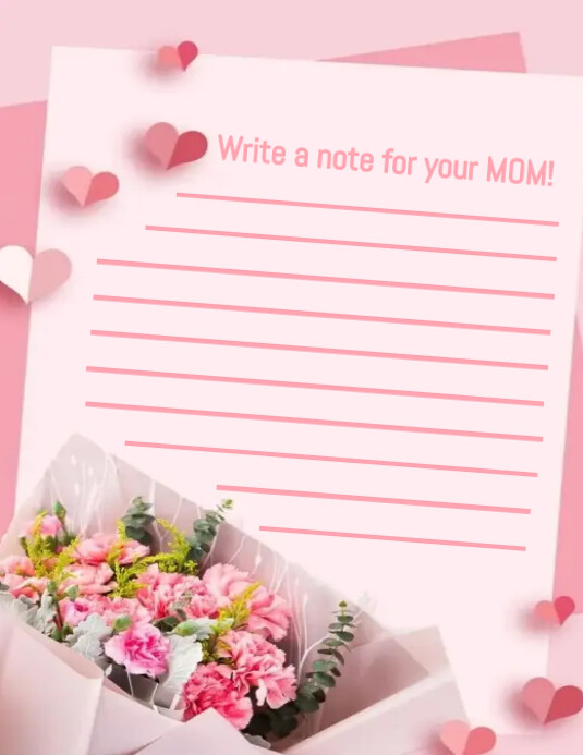 Copy of Mother's Day Note Template, mother's Day. | PosterMyWall