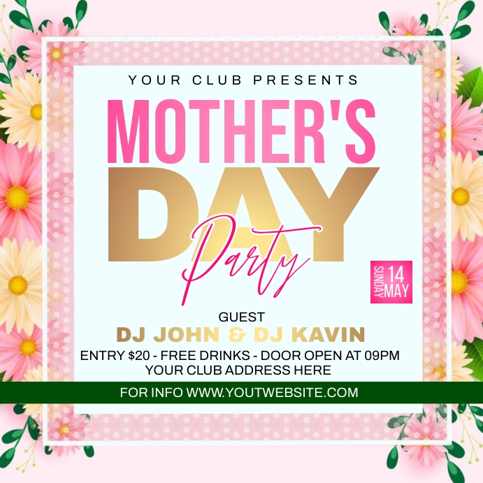 Copy of Mother's day party flyer | PosterMyWall