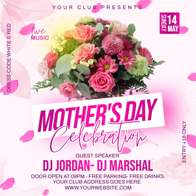 Mother's day party flyer Template | PosterMyWall