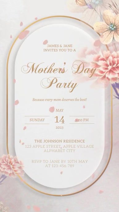Mother's Day Party Invitation Template | PosterMyWall