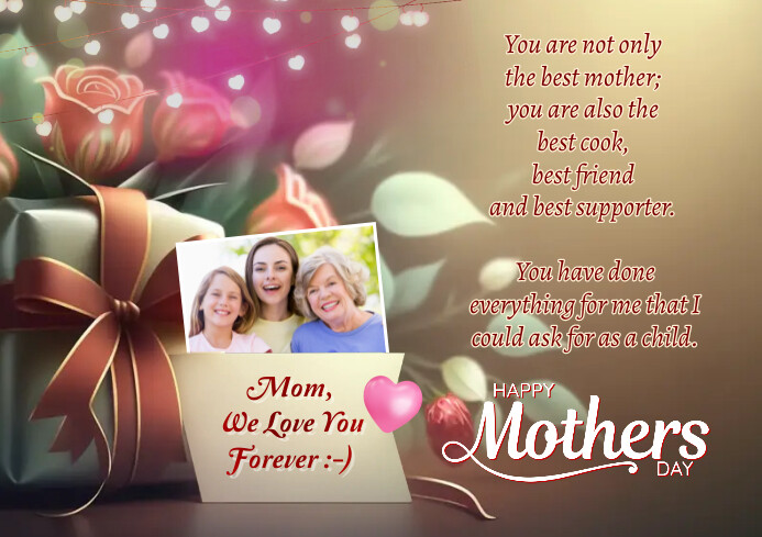 Copy of Mother's Day Photo Greeting Card | PosterMyWall