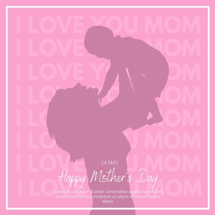 Mother's Day Pink Tempate Template | PosterMyWall