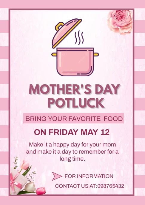 Mother's day potluck Template | PosterMyWall