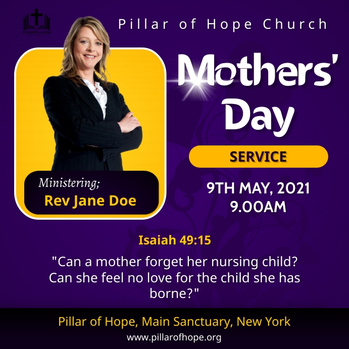 Mother's day service Template | PosterMyWall