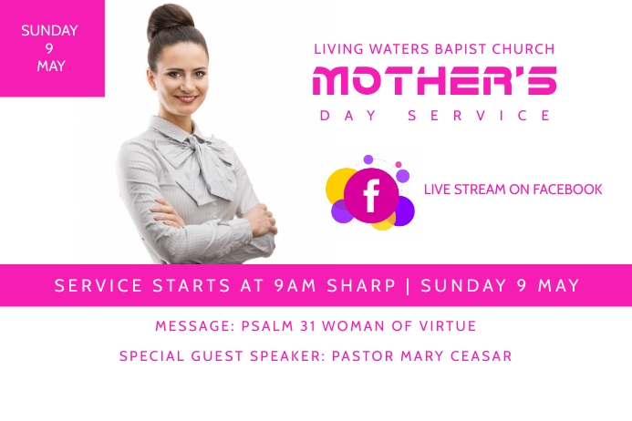 Mother's Day Service Template | PosterMyWall
