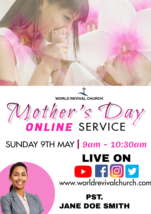 Mother's day service Template | PosterMyWall