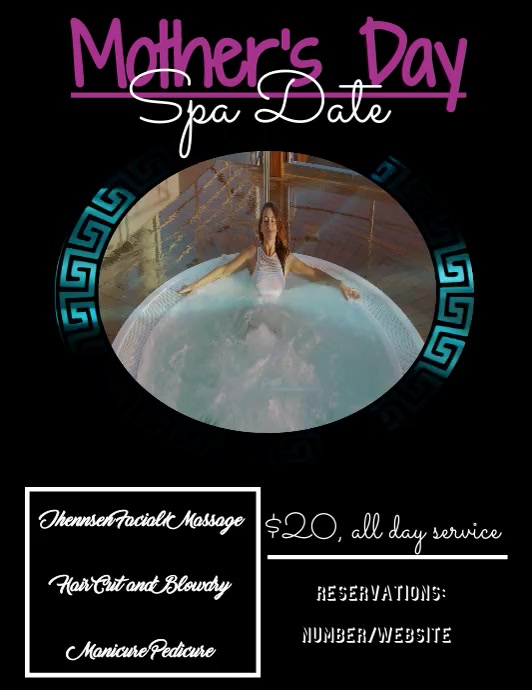 Mother's Day Spa Date Template | PosterMyWall