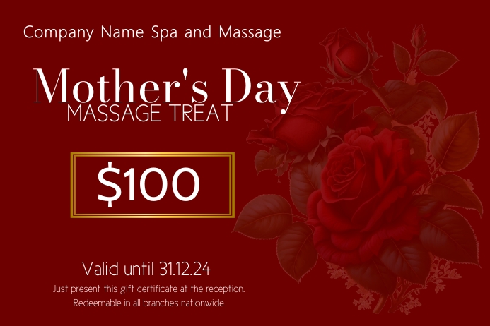 Mother's Day Spa Gift Voucher Template | PosterMyWall