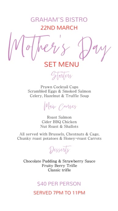 Mother's Day Special Digital Menu Template | PosterMyWall