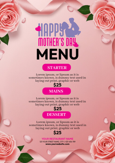 Mother's Day Special Menu Template | PosterMyWall