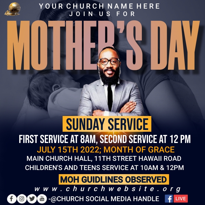 Plantilla de Del Domingo Del Día de La Madre | PosterMyWall