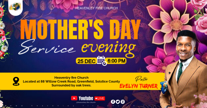 Mother's Day Sunday Service Template | PosterMyWall