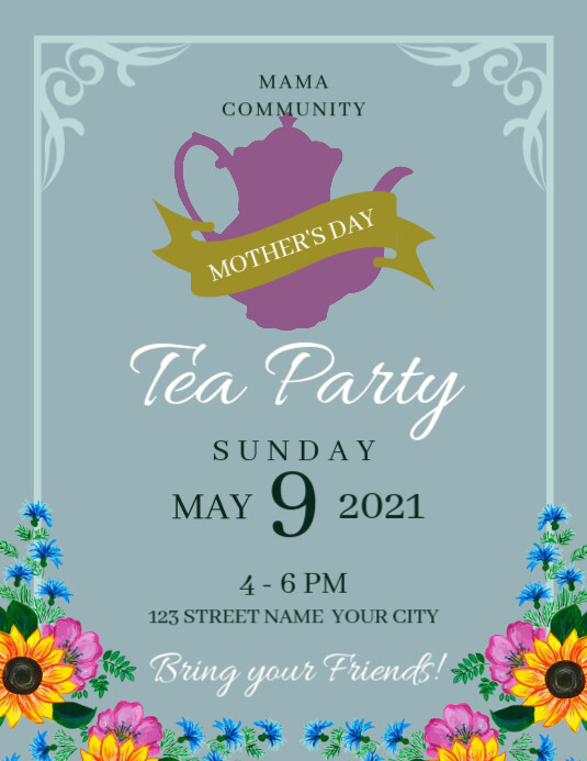 Mother's Day Tea Party Template | PosterMyWall