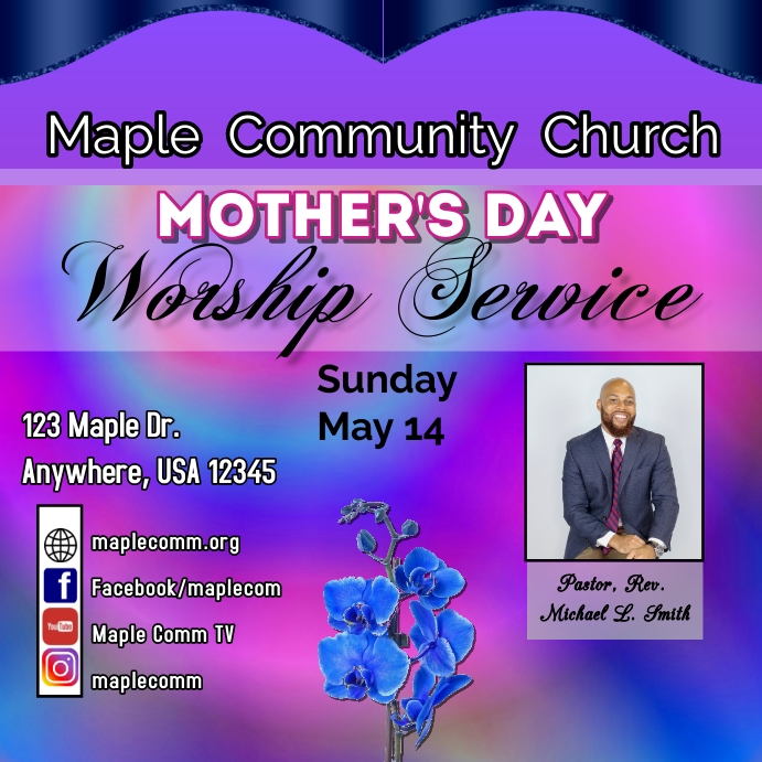 Copy of Mother's Day Worship Service | PosterMyWall