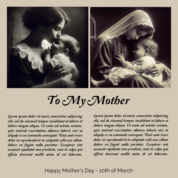Copy of Mother's Day. I love you mother. To my mother | PosterMyWall