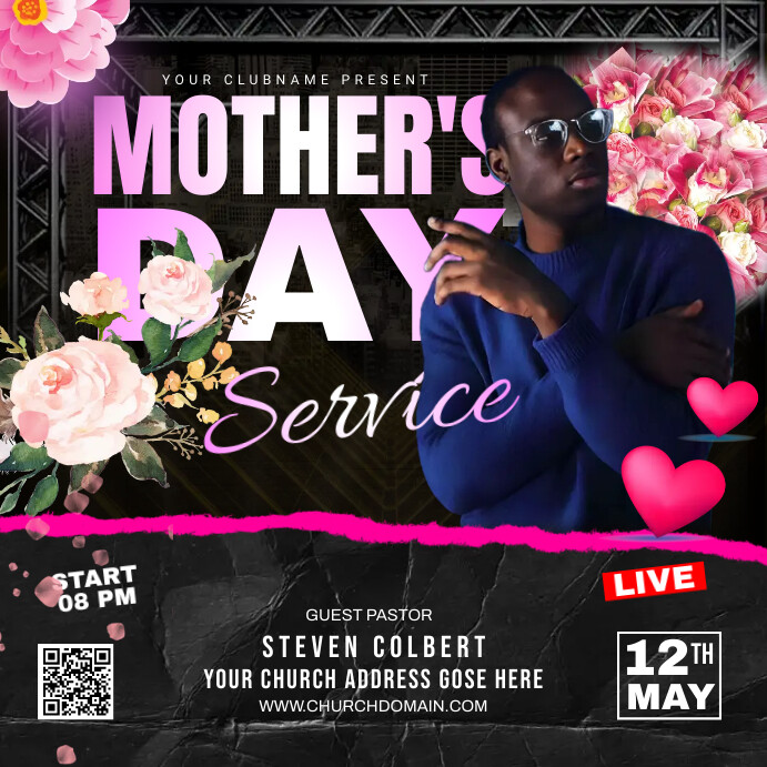 Plantilla de Mother's Dey Service Flyer | PosterMyWall