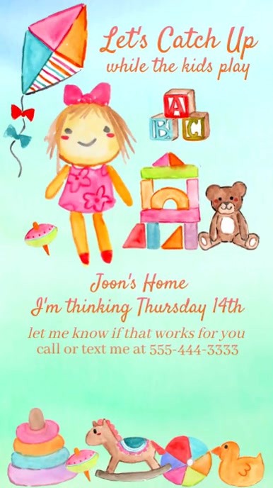 Mother's Gettogether Play Date Invitation Template | PosterMyWall