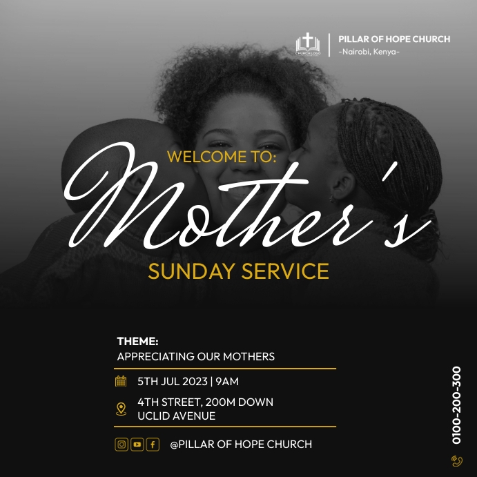 Mother's sunday service Template | PosterMyWall