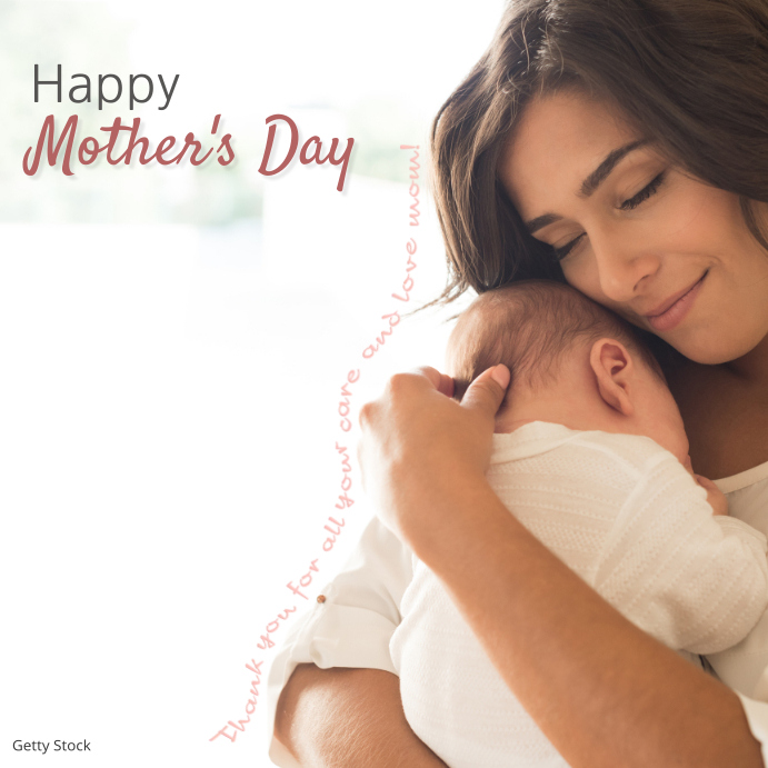 Mother and baby IG Curved Text Quote Template | PosterMyWall
